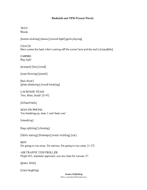 Fillable Online npr radiolab Fax Email Print - pdfFiller