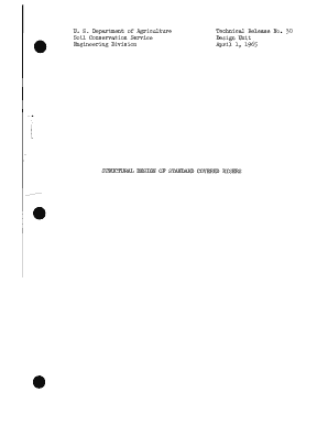 Fillable Online mde maryland NRCS TR-30 Structural Design of Standard ...