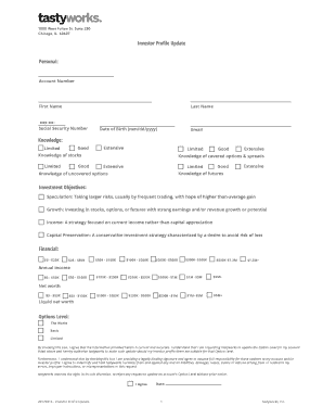 Fillable Online Investor Profile Update Fax Email Print - pdfFiller