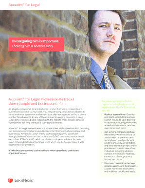 Fillable Online Accurint for Legal Fax Email Print - pdfFiller