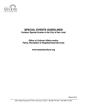 Fillable Online Outdoor Special Events Guidelines Outdoor Special ...