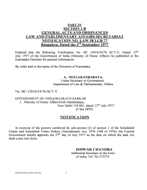 Fillable Online sw kar nic list of caste Fax Email Print - pdfFiller