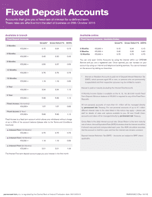 Fillable Online Fixed Deposit Accounts Fax Email Print - pdfFiller