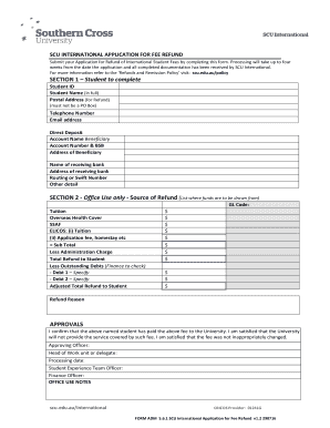 Fillable Online REFUNDS - SPECIAL INSTRUCTIONS REQUEST Fax Email Print - pdfFiller