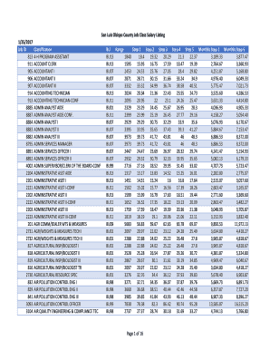 Fillable Online Job Class Salary Listing Fax Email Print - pdfFiller