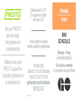 Fillable Online go mini schedule Fax Email Print - pdfFiller