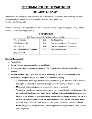 Fillable Online Needham Police Department Fax Email Print - pdfFiller