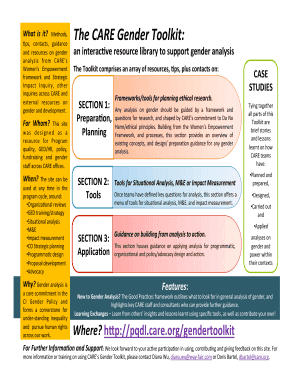 Fillable Online gender care2share wikispaces Gender Toolkit Flyer ...