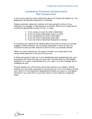 Fillable Online Leadership Practices Questionnaire-Description-Action ...