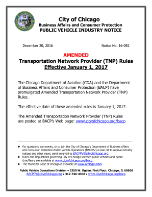 Fillable Online Transportation Network Provider (TNP) Rules. Transportation Network Provider ...