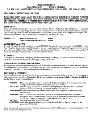 Fillable Online JUSTICE COURT #2 Fax Email Print - pdfFiller