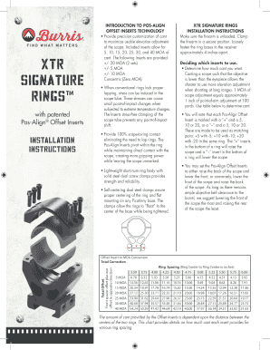 Burris Xtr Signature Rings Instructions - Fill Online, Printable ...