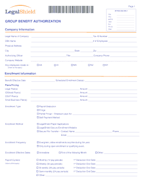 Fillable Online Group Authorization Form Fax Email Print - pdfFiller