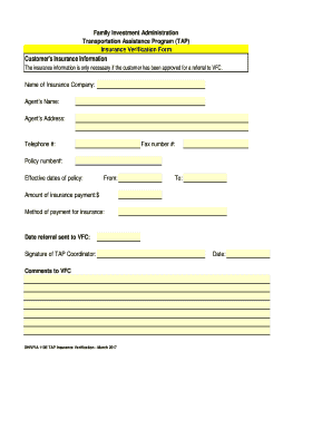 Fillable Online Customer's Insurance Information Fax Email Print ...
