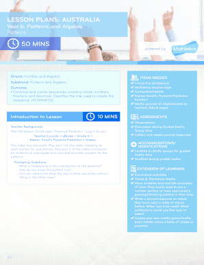 Fillable Online lesson plans: australia 50 mins - 3P Learning Fax Email ...