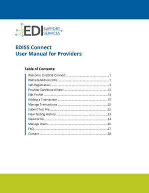 Fillable Online Provider User Guide - EDISS Connect - EDI Support ...