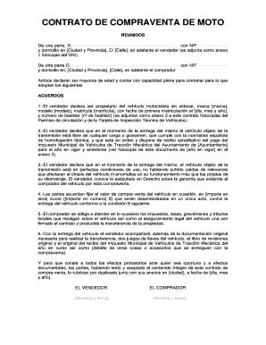 Contrato De Compraventa Moto Pdf - Fill Online, Printable, Fillable, Blank | pdfFiller