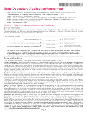 Fillable Online Form AP-185, State Depository Application/Agreement Fax ...