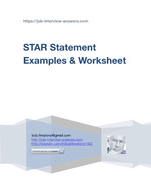 Fillable Online Star Statement Examples PDF. https Fax Email Print ...