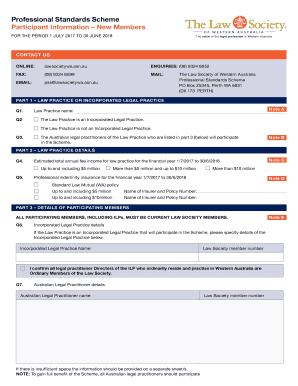 Fillable Online Professional Standards Scheme Fax Email Print - pdfFiller