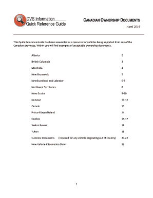 Fillable Online CANADIAN OWNERSHIP DOCUMENTS Fax Email Print - pdfFiller