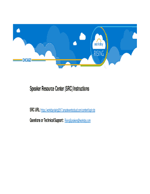 Fillable Online Speaker Resource Center (SRC) Instructions Fax Email Print - pdfFiller