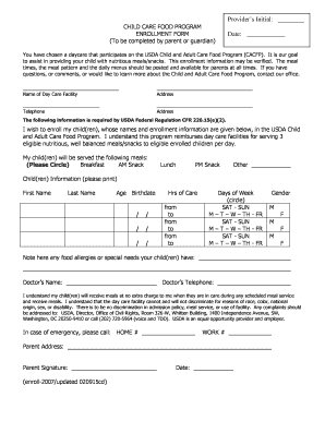 Fillable Online dhs arkansas 2015-2016 Enrollment form Fax Email Print ...