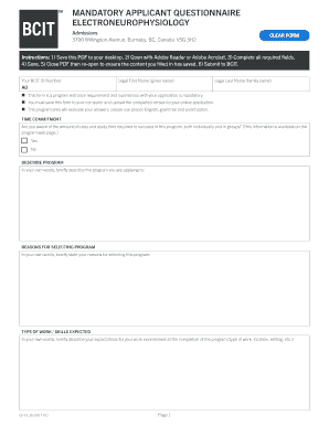 Fillable Online MANDATORY APPLICANT QUESTIONNAIRE Fax Email Print ...