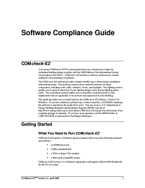 Fillable Online COMcheck-EZ Software Compliance Guide for 2000 IECC Fax ...