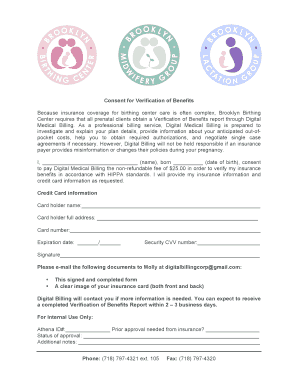 Fillable Online Verification of Benefits Form.docx Fax Email Print ...