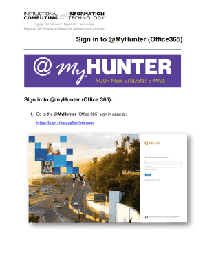 Fillable Online Sign in to MyHunter (Office365) Fax Email Print - pdfFiller