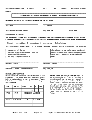 Fillable Online Fillable 42 ORDER OF PROTECTION SUPERIOR COURT Fax ...