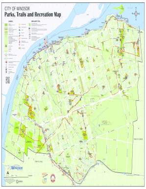 Fillable Online Parks, Trails and Recreation Map - City Of Windsor Fax ...