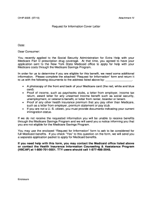 Fillable Online Fillable OHIP-0035, Request for Information Cover ...