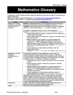 Fillable Online Math Glossary Fax Email Print - pdfFiller