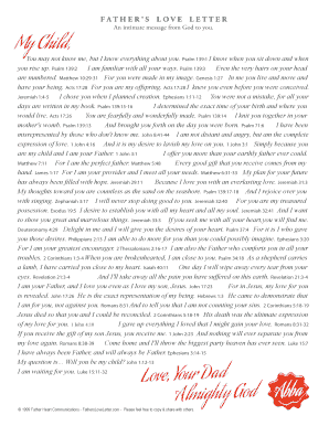 Fillable Online FATHER S LOVE LETTER Fax Email Print - pdfFiller