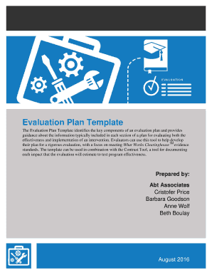 Fillable Online Evaluation Plan Template Fax Email Print - pdfFiller