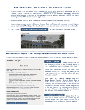 Fillable Online Instructions eLicense Register & User Account - Ohio ...