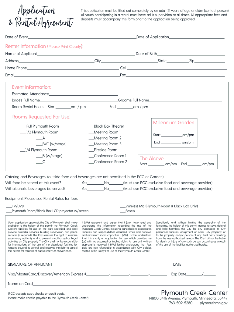 Wedding Rental Application: Fill out & sign online | DocHub
