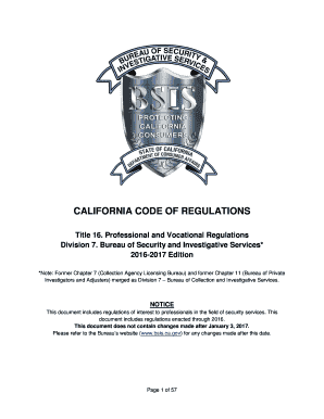 Fillable Online CALIFORNIA CODE OF REGULATIONS Fax Email Print - pdfFiller