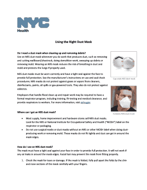 Fillable Online N95 dust mask Fax Email Print - pdfFiller