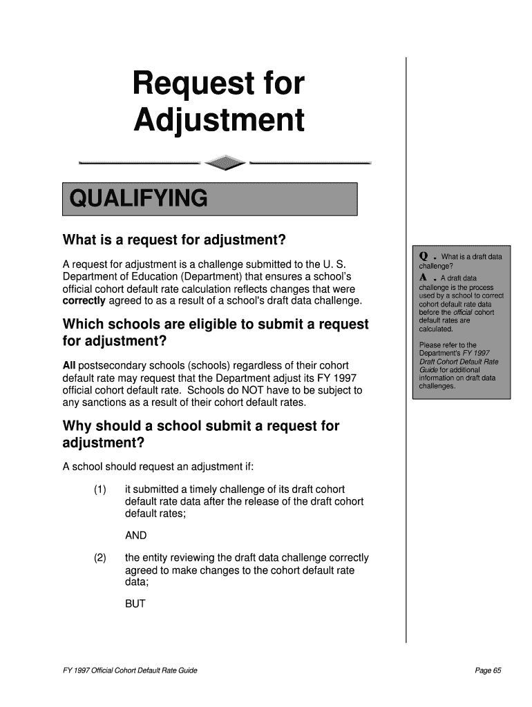 Fillable Online Fillable Request for Adjustment Fax Email Print - pdfFiller