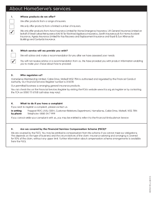 Fillable Online Gas Boiler Breakdown Cover - HomeServe Fax Email Print ...