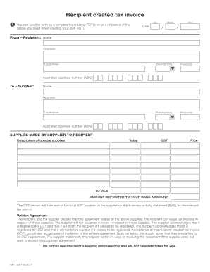 Fillable Online You can use this form as a template for creating RCTI s ...