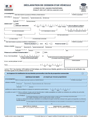 D Claration De Cession D Un V Hicule Cerfa Vivoiceless | My XXX Hot Girl
