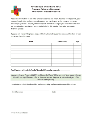 Fillable Online Fillable Household Composition Form Fax Email Print ...