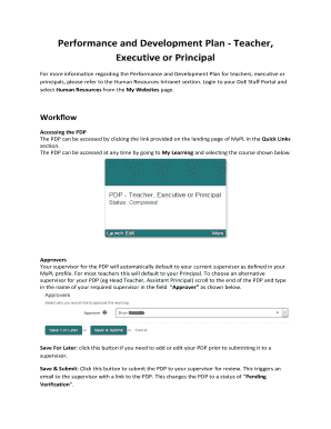 Fillable Online Performance and Development Plan - Teacher, Fax Email ...