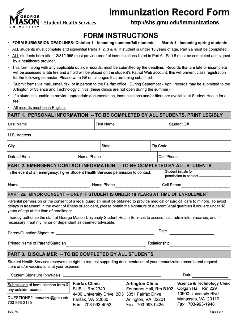 Fillable Online edu/immunizations Fax Email Print - pdfFiller