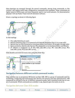 Fillable Online Navigation between Cisco IOS modes - Computer ...