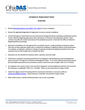 Fillable Online EXTENSION OF PROBATIONARY PERIOD Fax Email Print ...